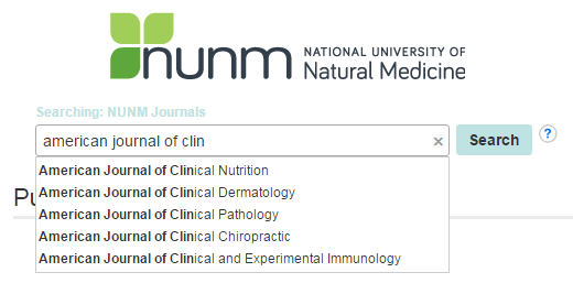 Find journals faster - NUNM Library